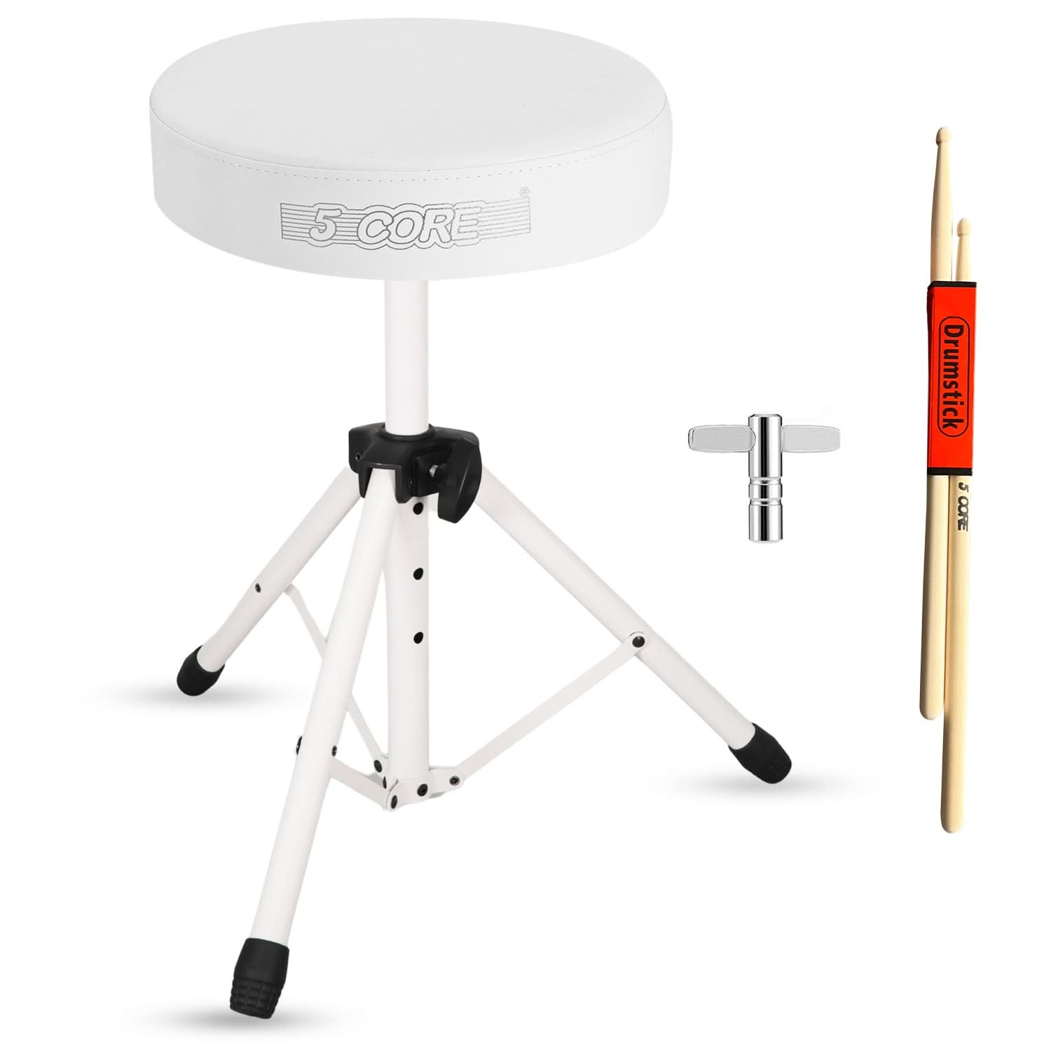 Drum Stool Padded Guitar Stool Adjustable Drummer Seat - 5 Core