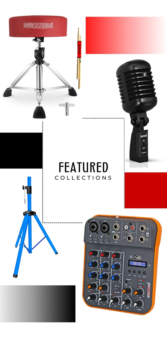 Pro audio equipments buy them online directly from 5 Core