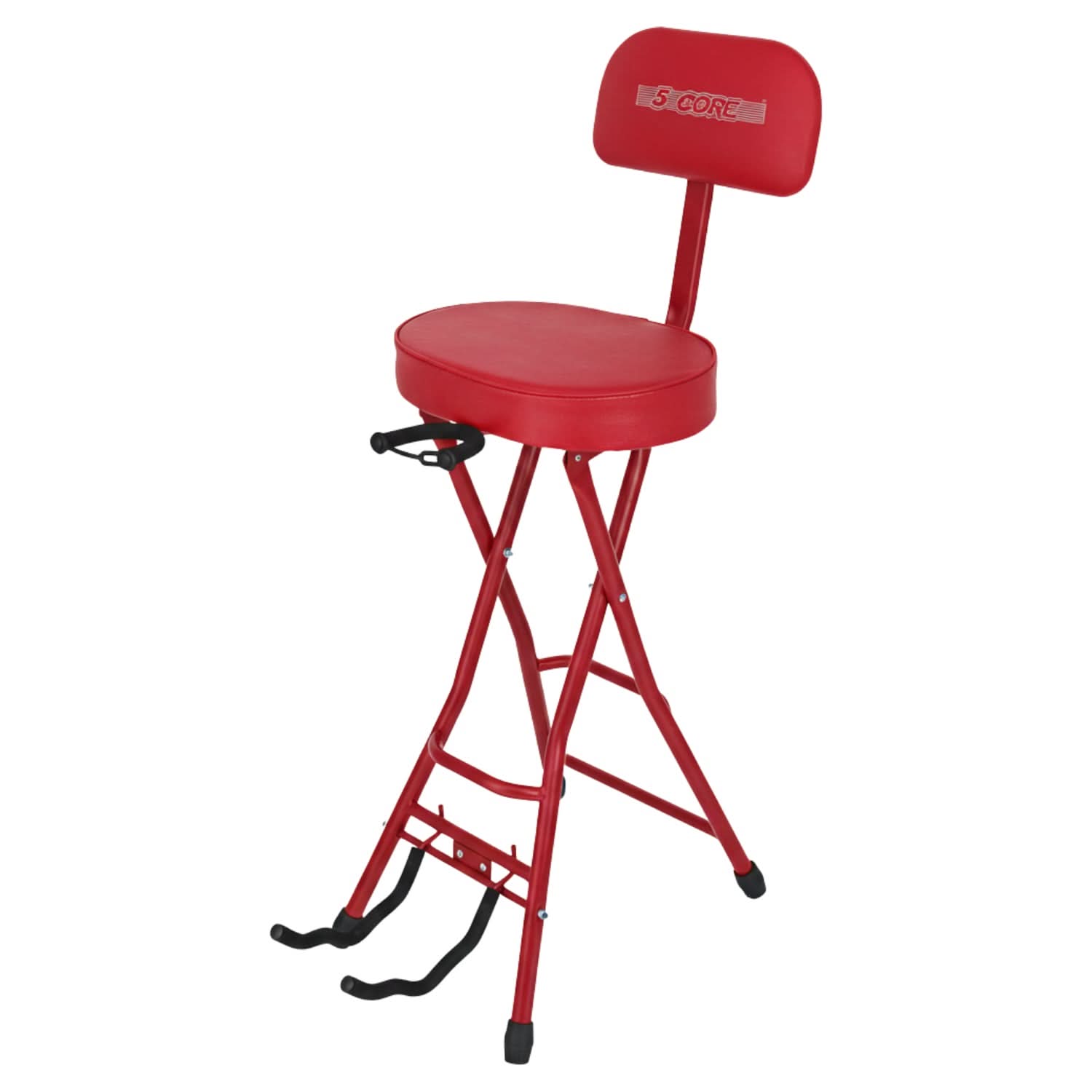 Guitar Chair 3.15" Stool Foldable Music Seat w Foot Rest - 5 Core